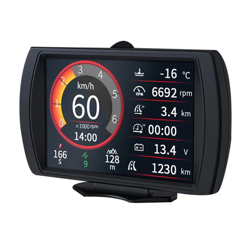 M90 Multi-Functional Car Head-Up Display HUD GPS Slope Meter OBD-II ...