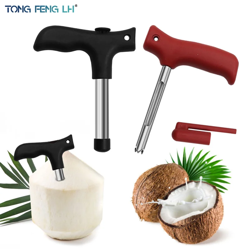 Coconut-Opener-Tool-Stainless-Steel-Fruit-Open-Drilling-Knife-Coco ...