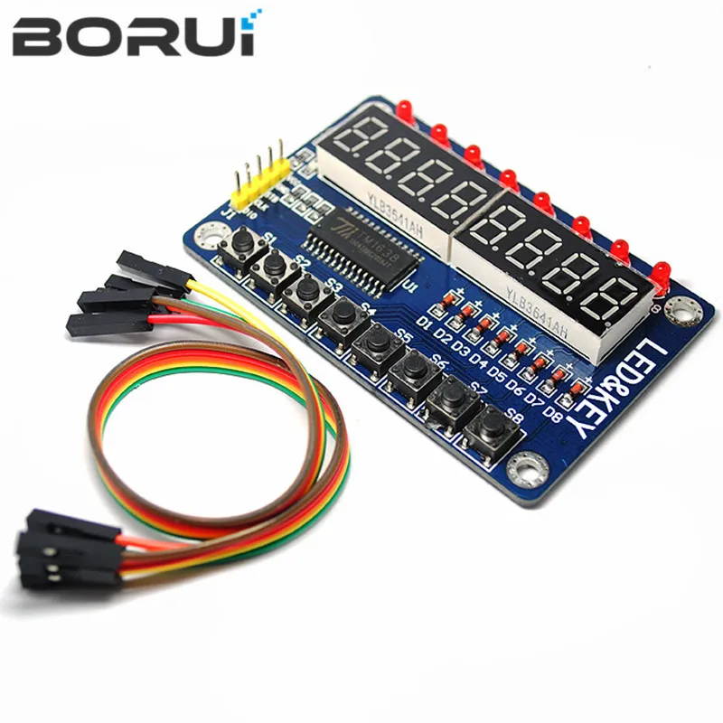TM1638-LED-Display-8-Bit-Digital-Tube-Module-AYR-7-Segment-8-Bits-0 ...