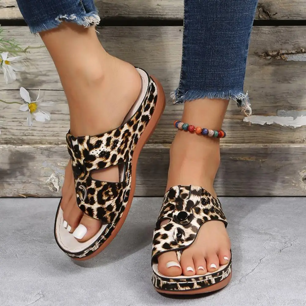 Summer-Slippers-Women-Beach-Sandals-Flip-Flop-Hollow-Low-Wedge-Anti ...