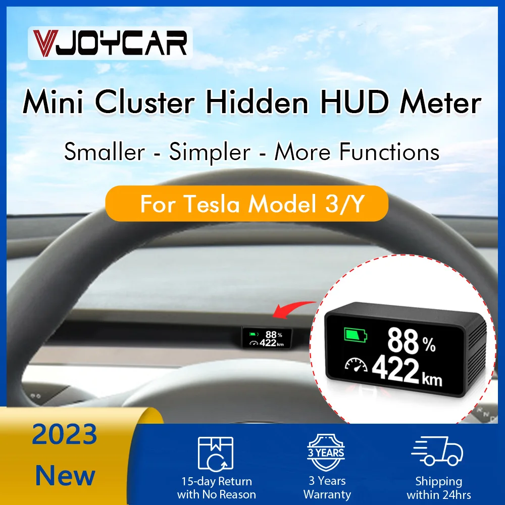2023 New Air Vent Embedded Mini Dashboard Hidden HUD Cluster for Tesla ...