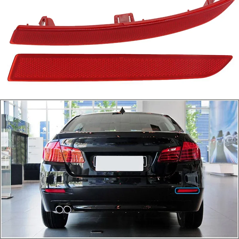 Pair Left&Right Reflective Strips For BMW F10 2010-2013 F18 2014 2015 ...