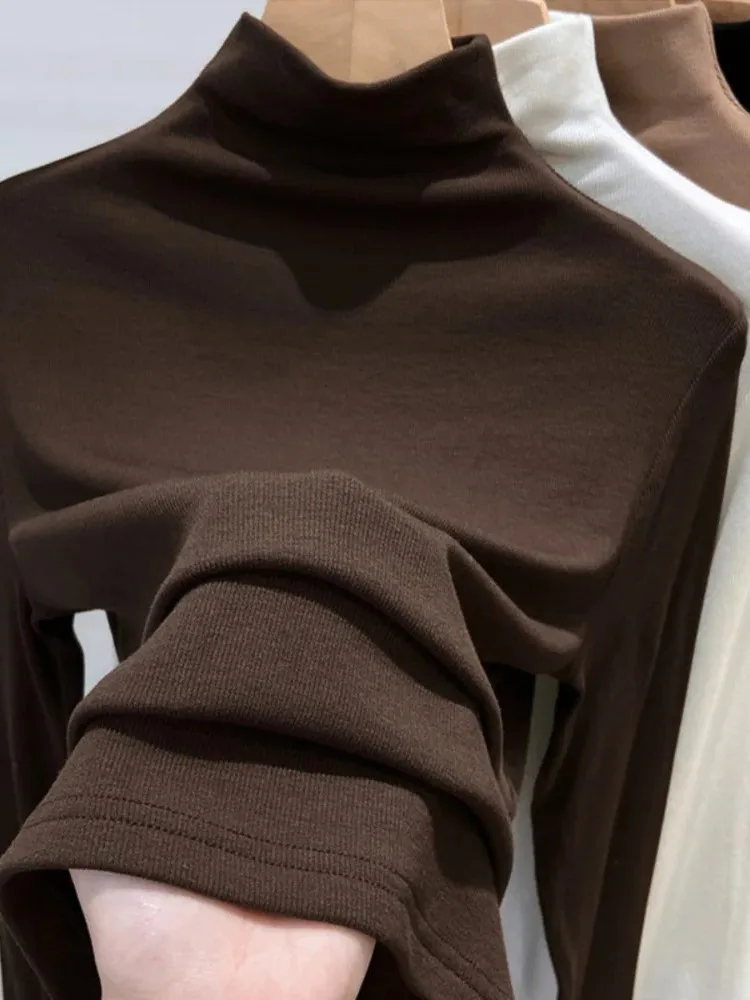 Autumn-and-Winter-New-Half-High-Neck-Inner-Layered-Solid-Color-Bottom ...