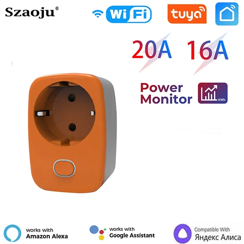 SZaoju Tuya Smart Plug Power Monitor WiFi Socket Smartlife App Works ...