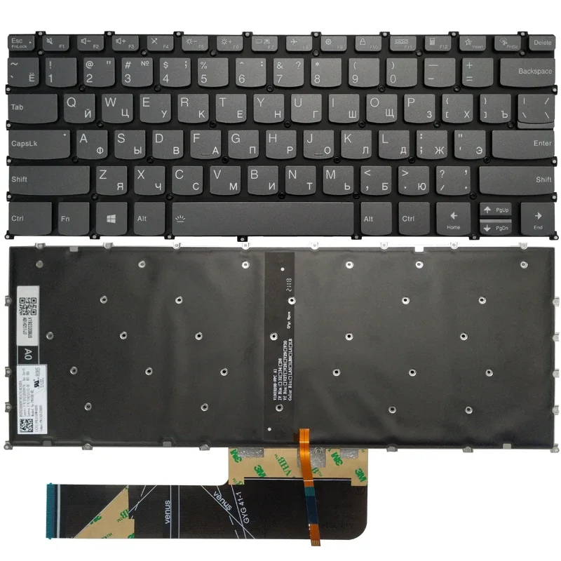 New-Backlit-Russian-Keyboard-For-Lenovo-YOGA-13C-14C-13S-14S-2021-YOGA ...