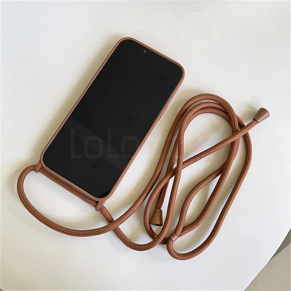 Fluorescent Silicone Phone Case with Lanyard Cord and Neck Strap ...
