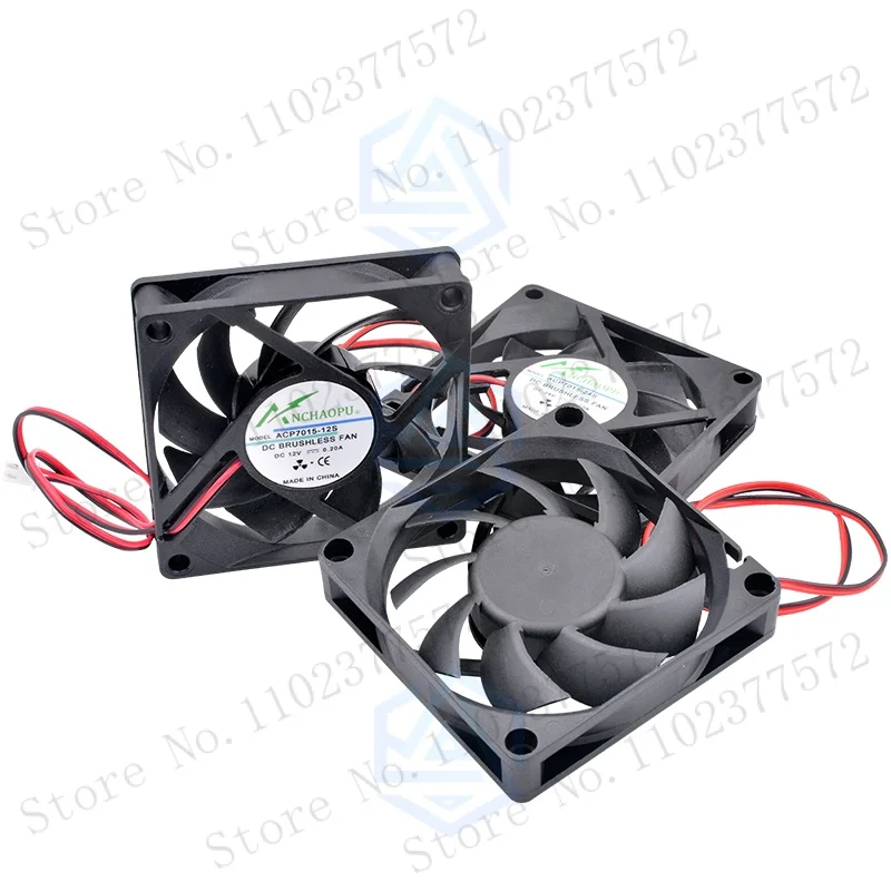 ACP7015-7cm-70mm-fan-70x70x15mm-DC5V-12V-24V-2pin-cooling-fan-for ...