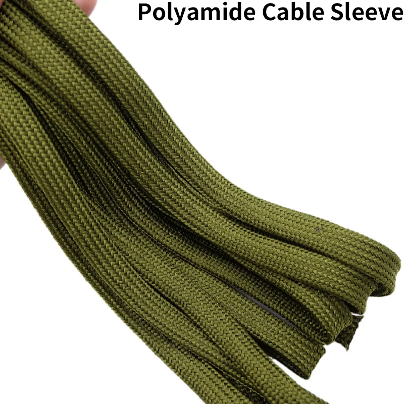 2M/10M Cable Sleeve 2mm - 60mm Tight Nylon Braided High Density ...