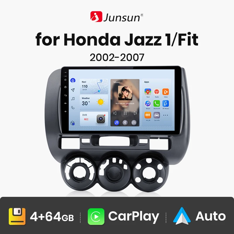Junsun-R-dio-de-carro-sem-fio-para-Honda-Jazz-Android-Auto-leitor ...