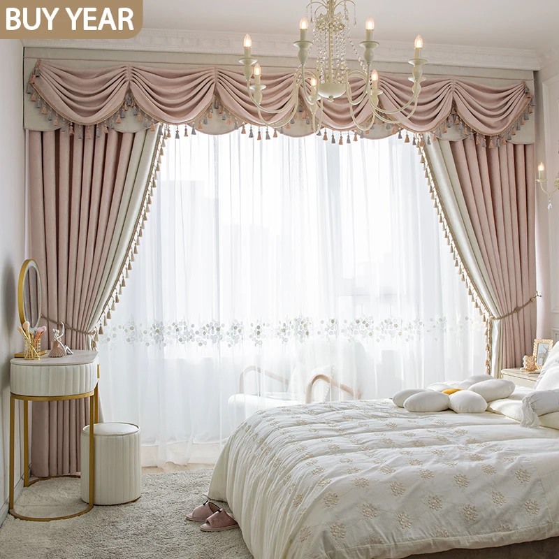 French Curtains for Living Dining Room Bedroom High end Light Luxury ...