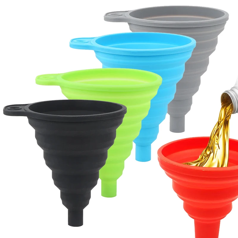 2pcCar Engine Funnel Silicone Liquid Funnel Washer Fluid Change ...