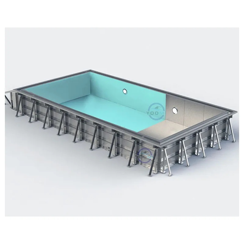 Custom Steel Structure Above Ground Swimming Pool Metal Frame Regular ...