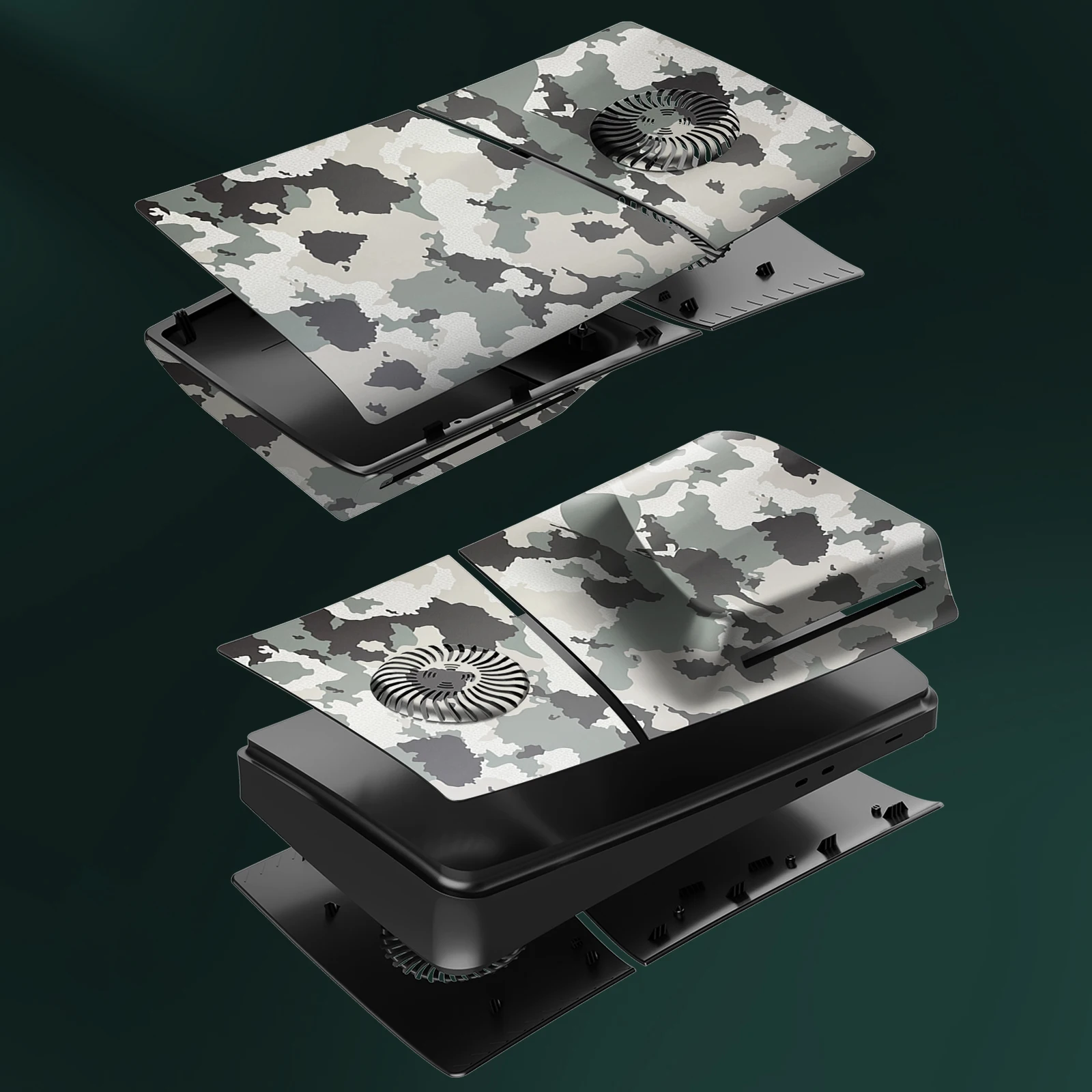 For PS5 SLIM Optical Drive Replacement Camouflage Color Protective ...