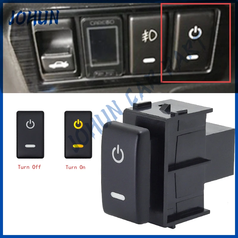 Car LED Light Front Fog Light Switch Rear Fog Lamp Push Button with ...