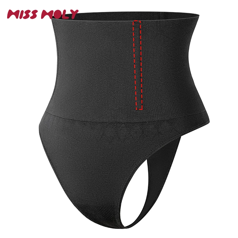 Tummy Control Shapewear Thong for Women Seamless High Waist Body Shaper ...