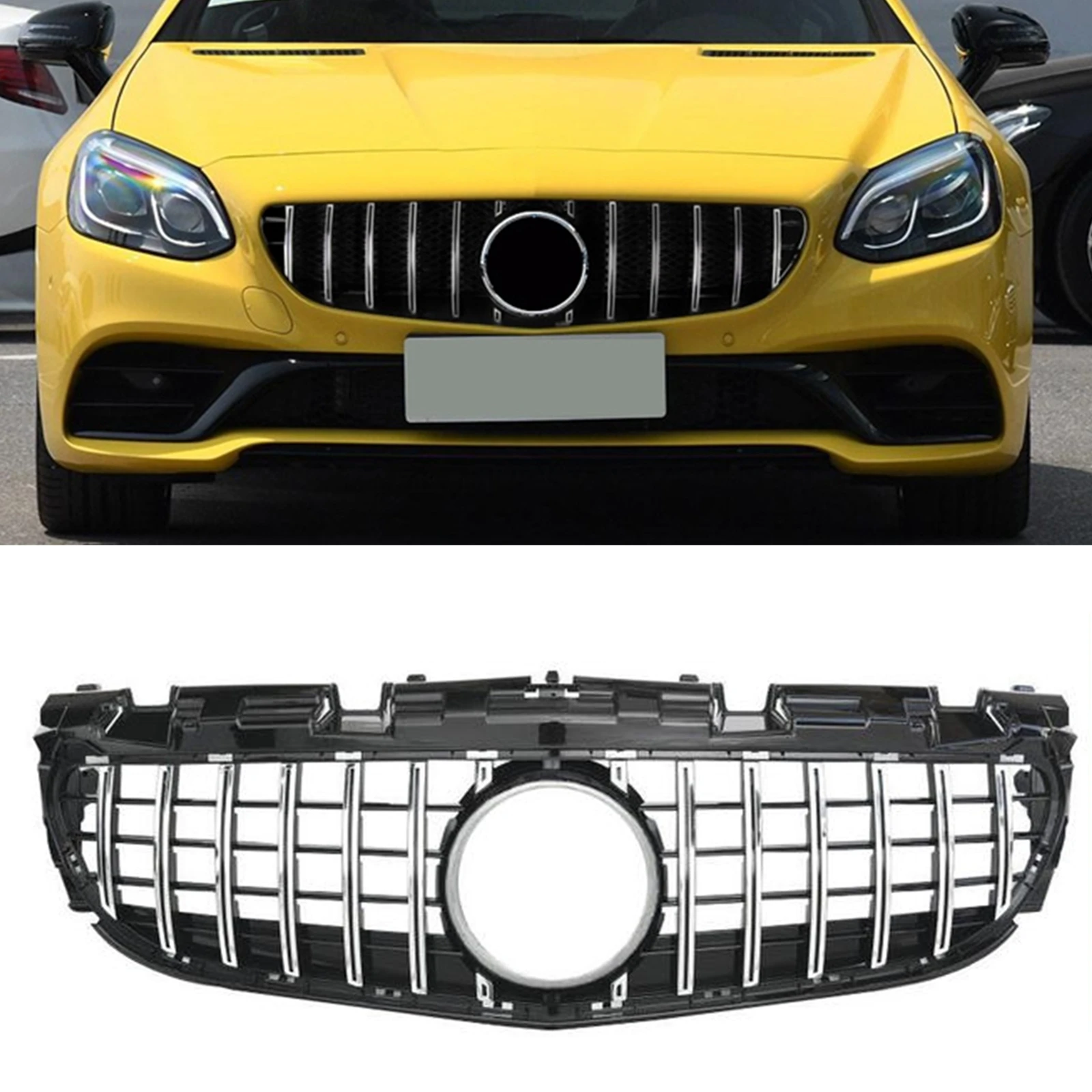 Front Grille Racing Grill For Mercedes Benz SLC Class W172 R172 2016 ...