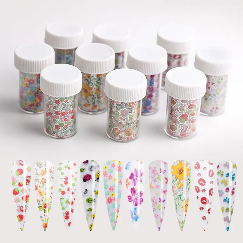 Flowers Nail Art Transfer Sticker Paper - DIY Decoration for Press On ...