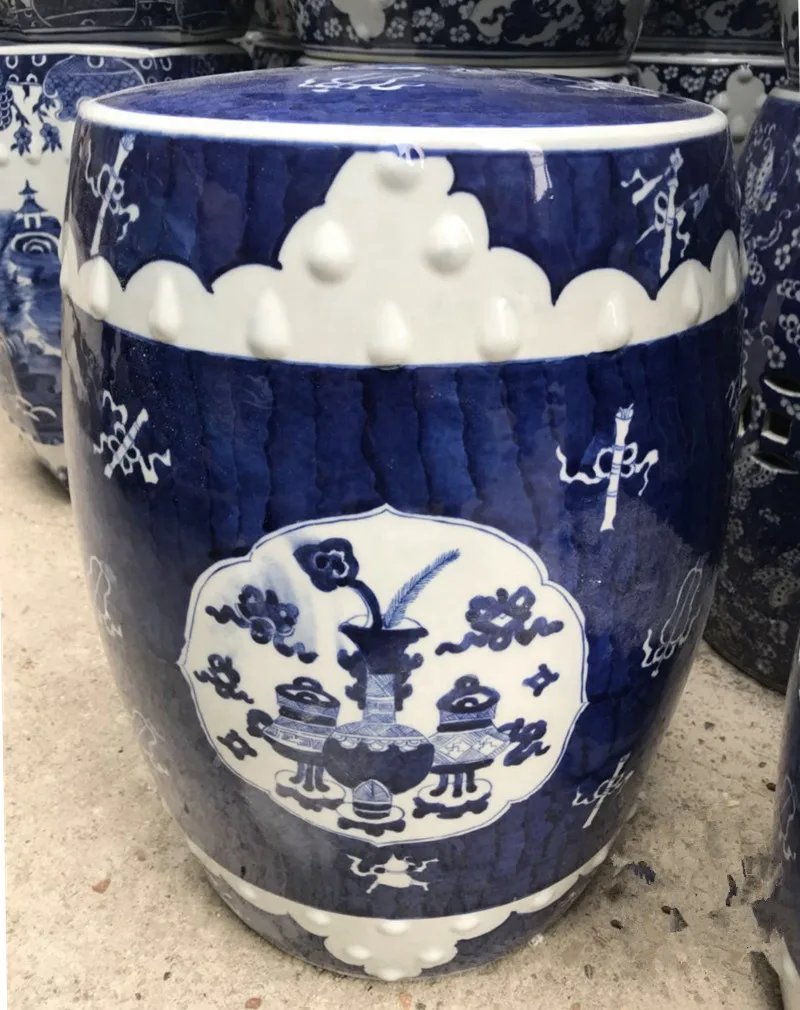 Black Crane Jingdezhen Porcelain Garden Stool Ceramic Stool For ...