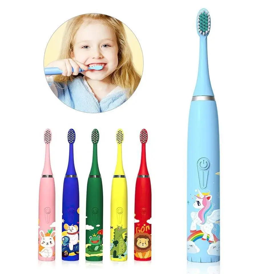 Kids Cartoon Electric Toothbrush Sonic Electric Toothbrushes for ...