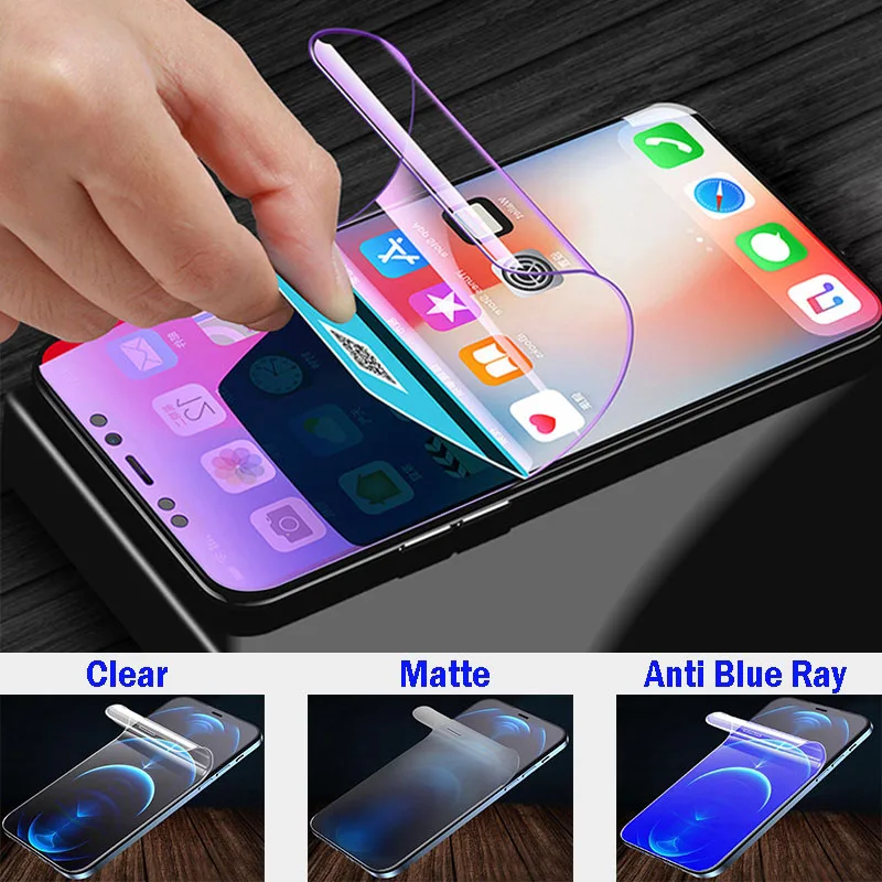 1-4Pcs Matte Anti-Blue Ray Clear Screen Protector Hydrogel Film For ...