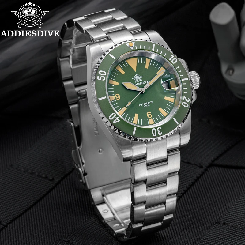ADDIESDIVE-AD2064-Automatic-Mechanical-Watch-Frosted-Ceramic-Bezel ...