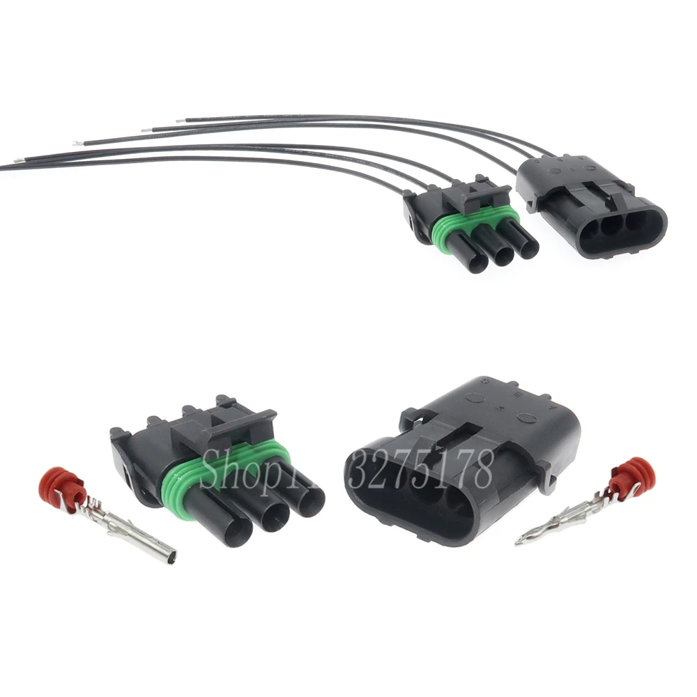 1-Set-3-Pin-12015793-12010717-Car-Sensor-Wire-Socket-Waterproof-Cable ...