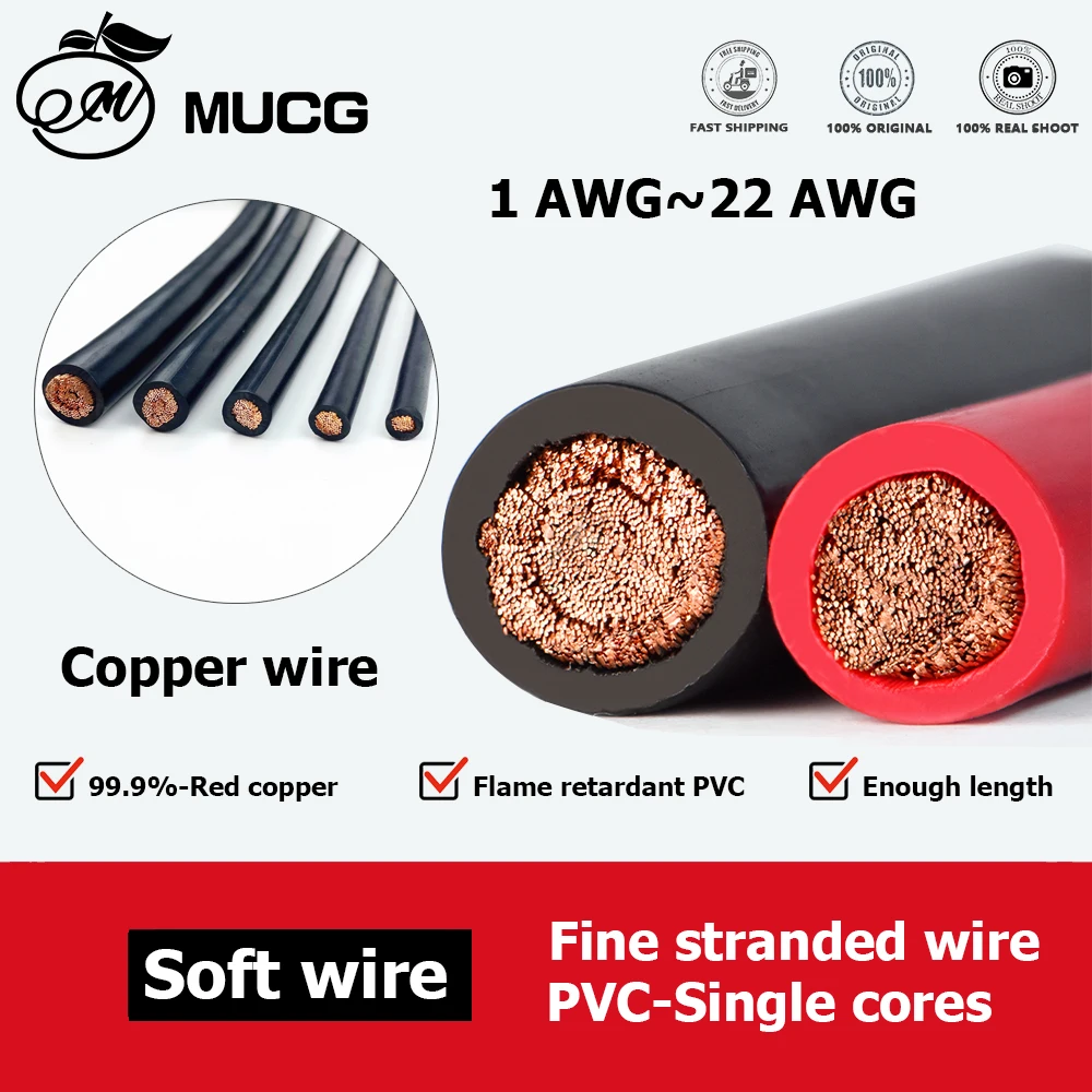 Cable-de-cobre-Flexible-de-PVC-para-coche-cable-el-ctrico-de-hilo-suave ...