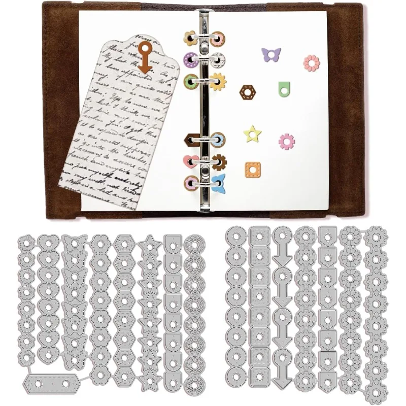 2pcs-Page-Tab-Hole-Reinforcement-Cutting-Dies-for-DIY-Scrapbooking ...