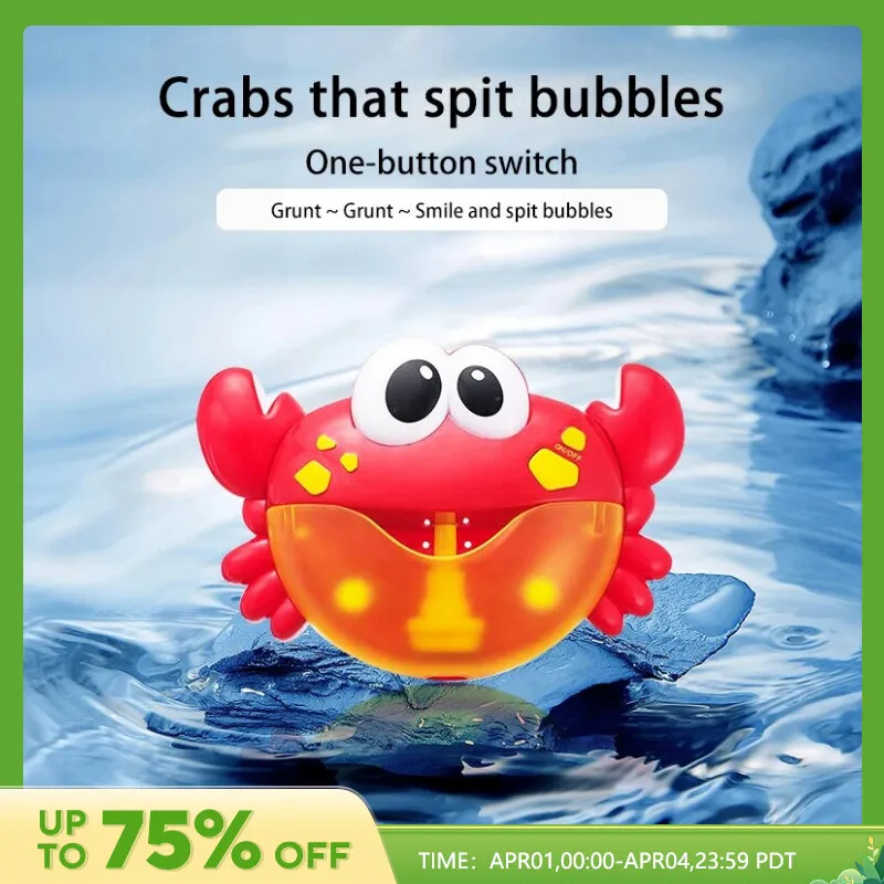 Crabs-Bubble-Machine-Electric-Music-Automatic-Soap-Maker-Funny-Bathtub-Play-Water-Games-Baby ...