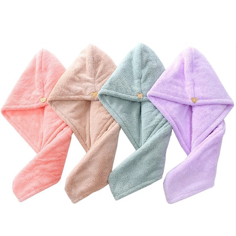 1 шт. шапка для сушки волос, быстросохнущее полотенце для волос из ...