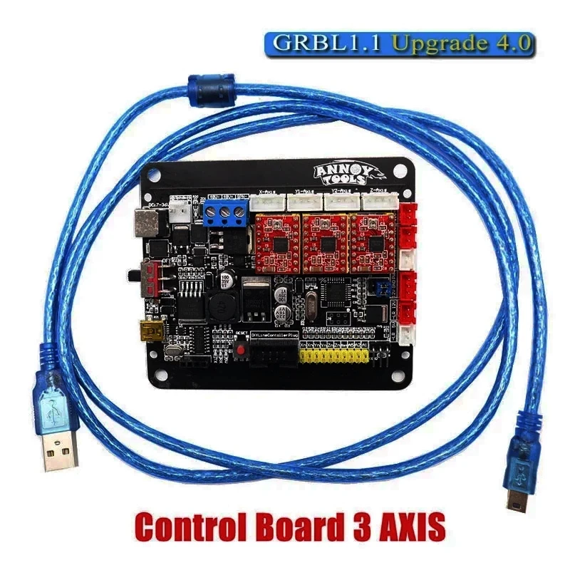 Cnc 3018 grbl 1.1 motor de passo de 3 eixos duplo eixo y placa de ...