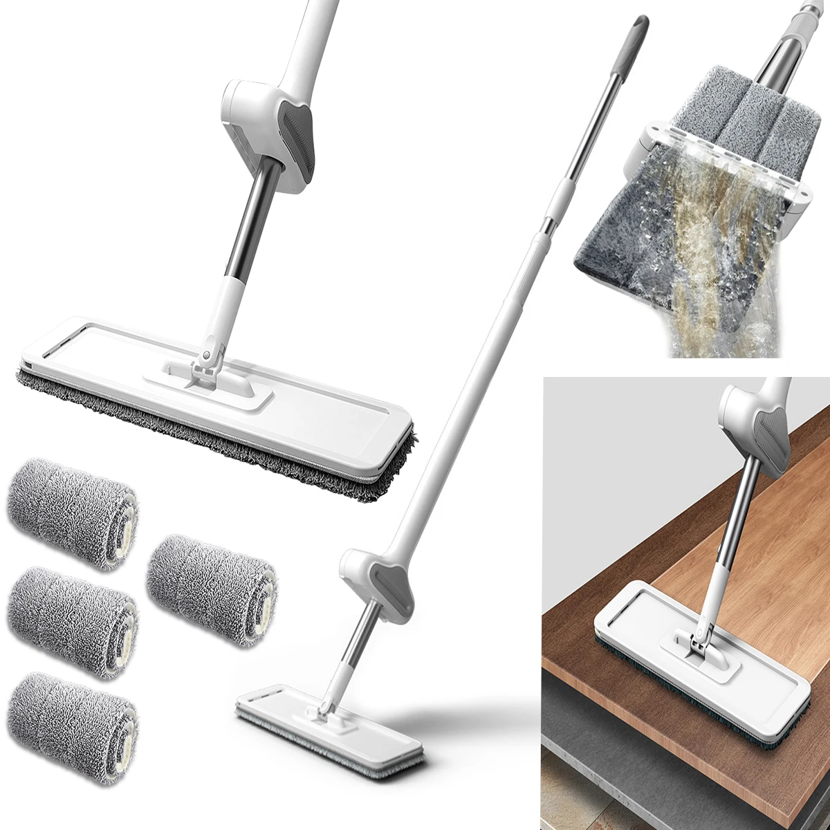 Floor-Mops-360-Rotatable-Flat-Cleaning-Mop-with-4-Reusable-Washable-Mop ...