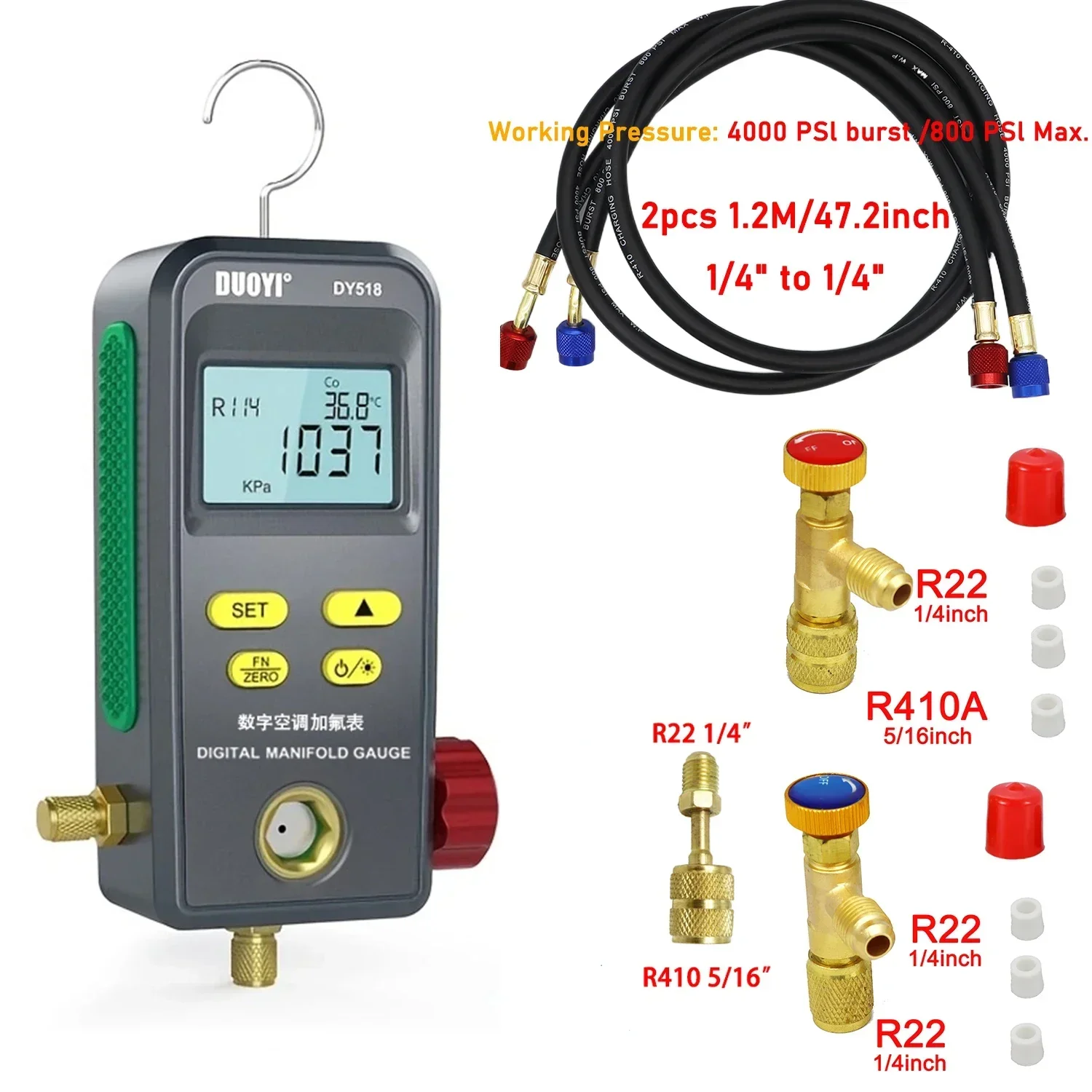 Refrigeration-Digital-Manifold-HVAC-System-Pressure-Gauge-High ...
