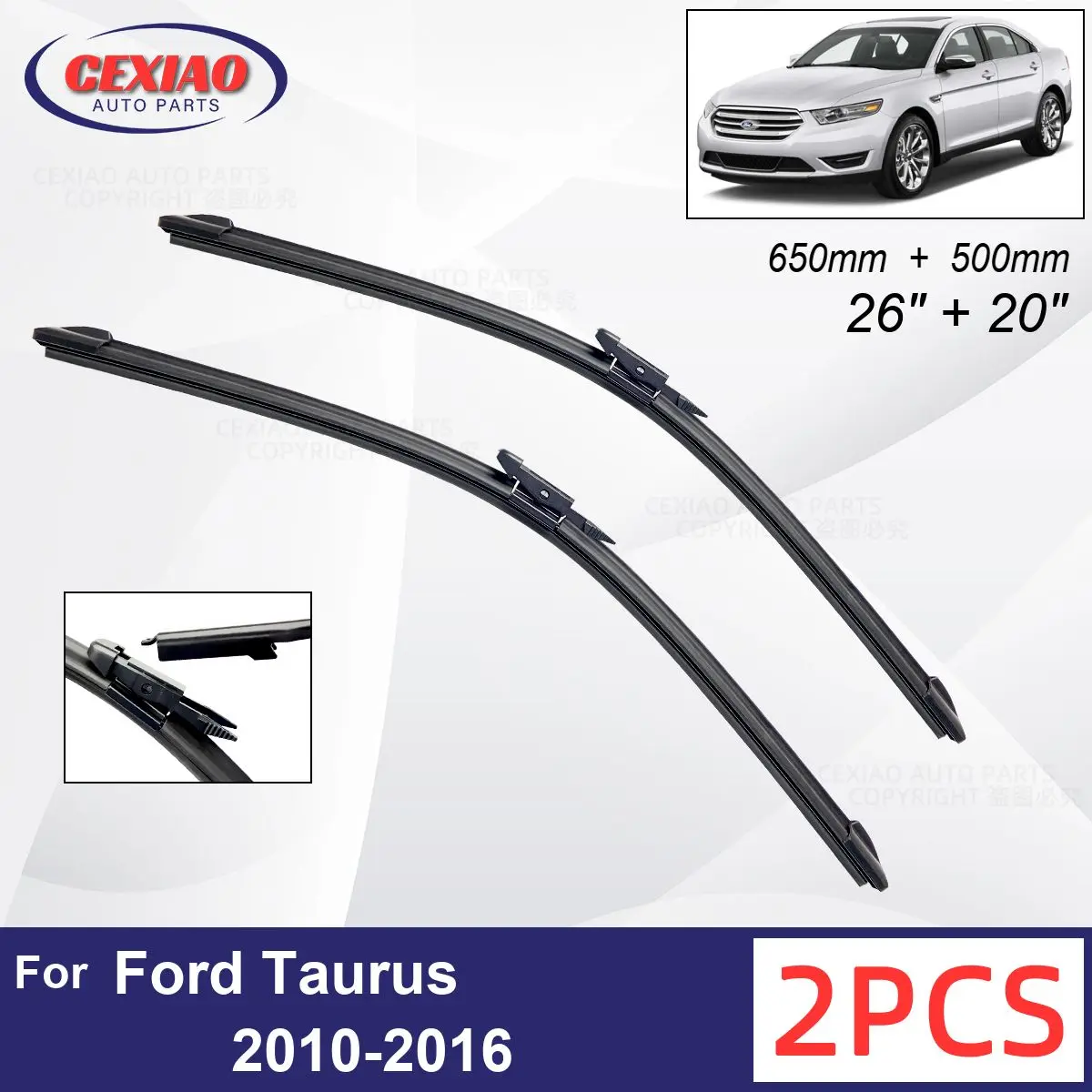 Car-Wiper-For-Ford-Taurus-2010-2016-Front-Wiper-Blades-Soft-Rubber-Windscreen-Wipers-Auto ...