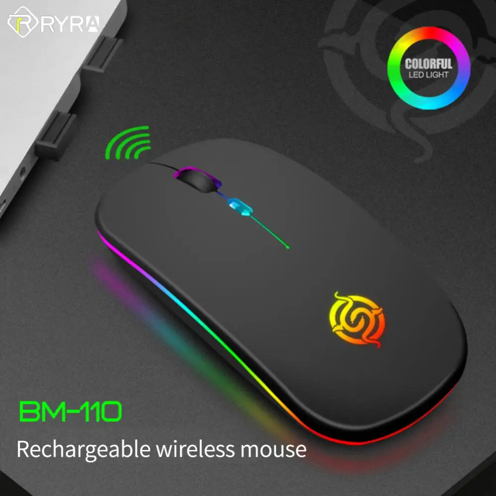 Luminous-Wireless-Mouse-RGB-Rechargeable-Mouse-Wireless-Computer-Silent ...