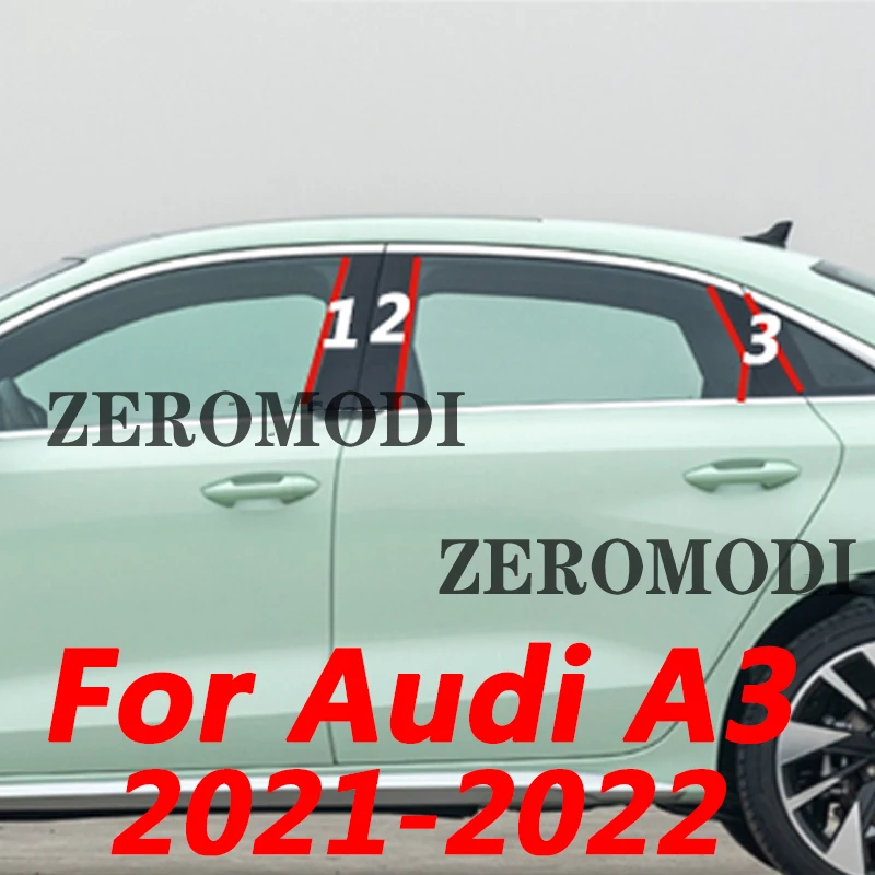 For-Audi-A3-2021-2022-Sedan-Car-Door-Central-Window-Middle-Column-Trim ...