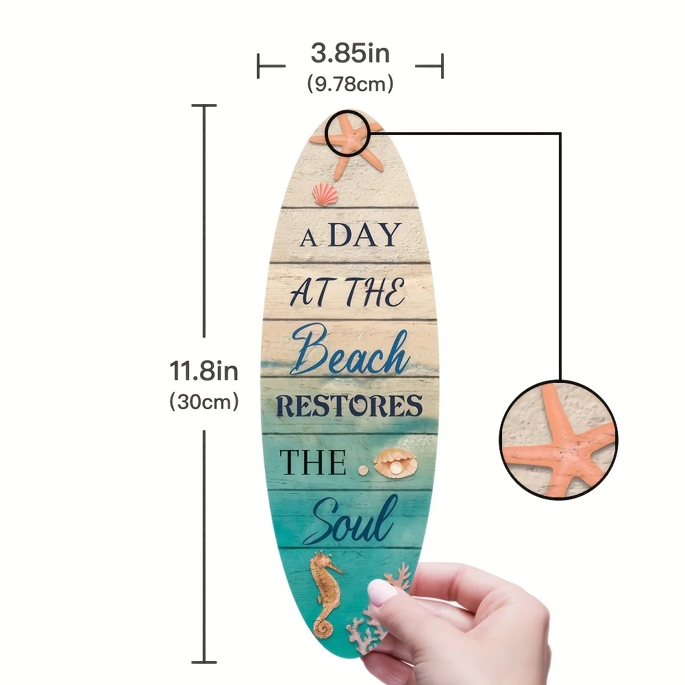 1pc-Surfboard-Shaped-Wooden-Signs-Ocean-Style-Plate-Sea-Decoration-Wall ...