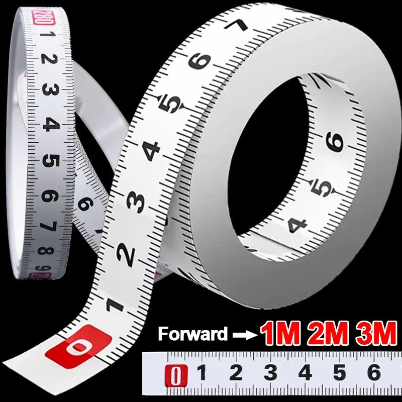 Self-Adhesive Measuring Tape Stainless Steel Workbench Ruler Adhesive ...