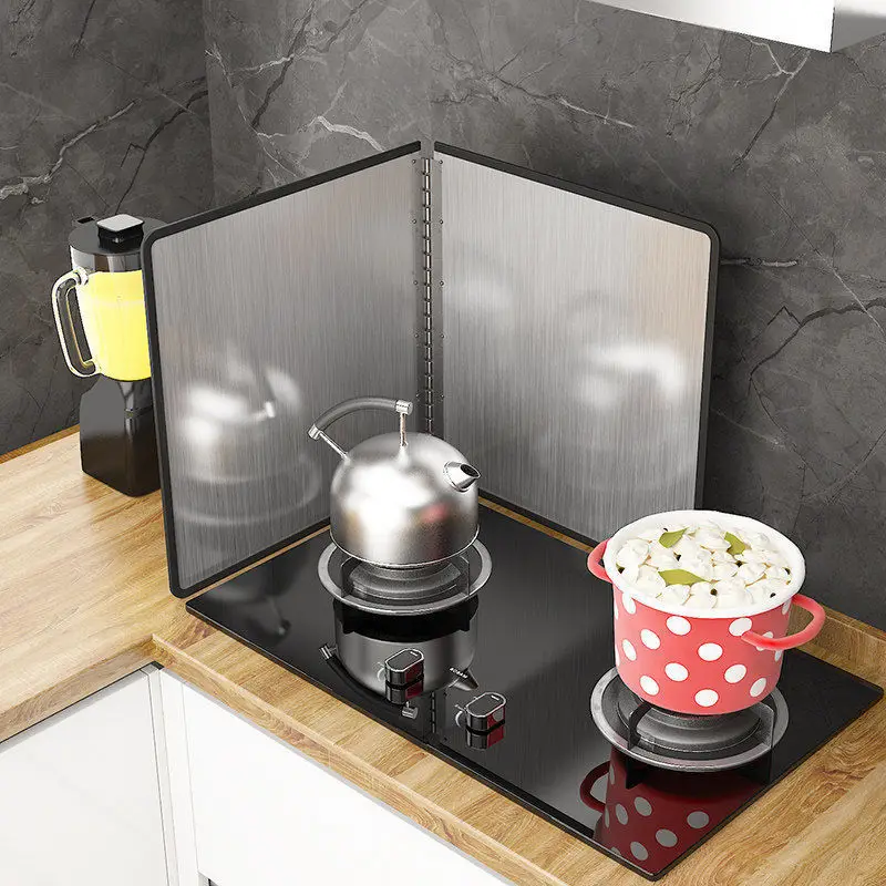 New Stainless Steel Oil-proof Board Kitchen Stove Oil Baffle Creative ...