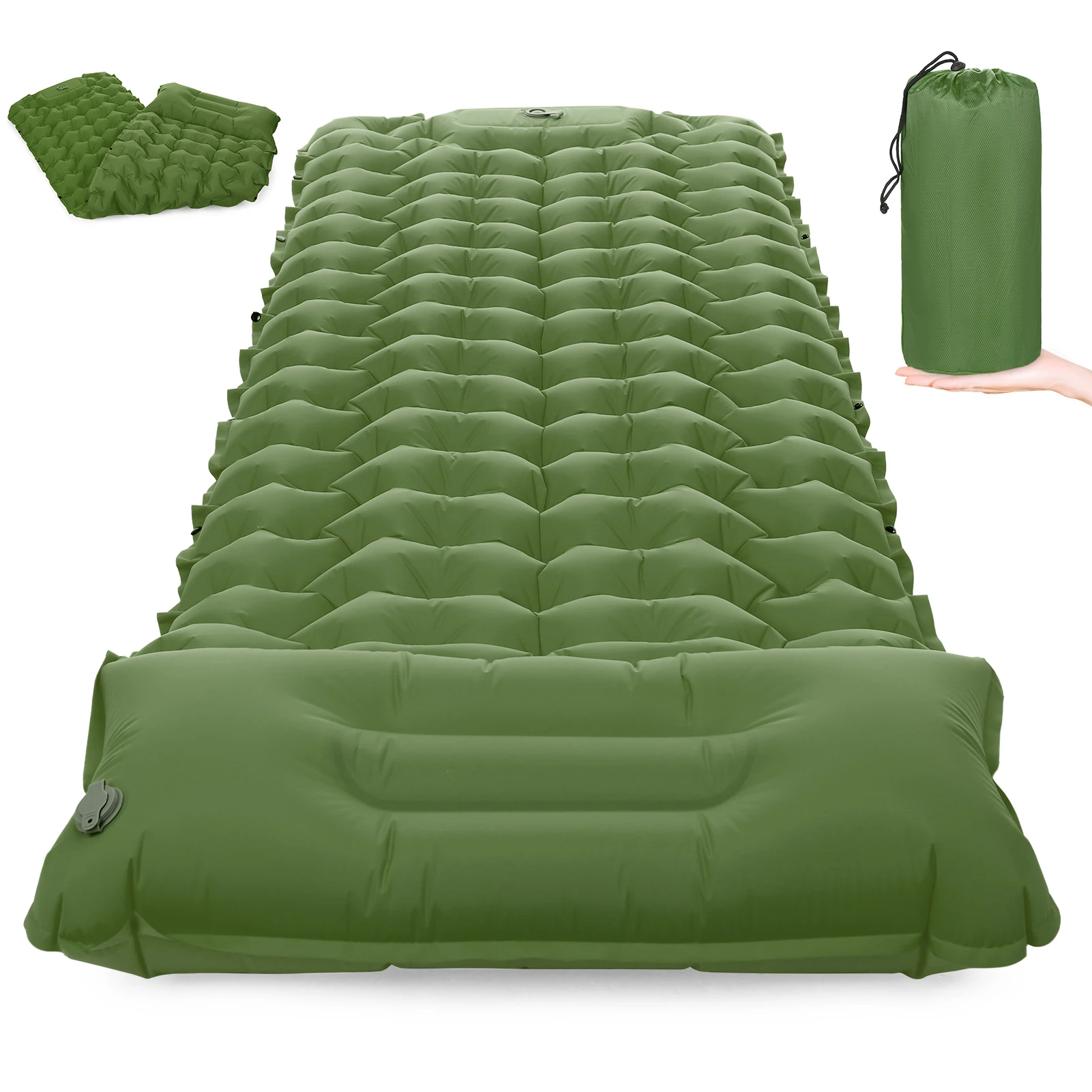 Outdoor-Camping-Sleeping-Pad-Inflatable-Mattress-with-Pillows ...