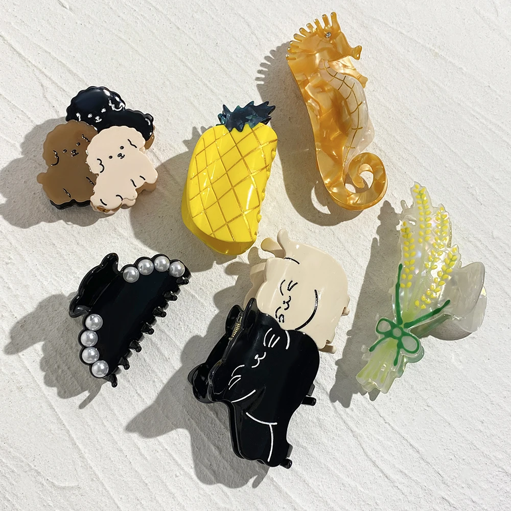 Fashion-Dog-Cat-Wheat-Hippocampus-Big-Hair-Clip-Claw-For-Women-New ...