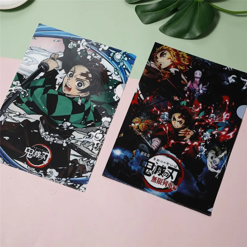 5pcs/lot Anime Demon Slayer Kimetsu No Yaiba Pvc Folder A4 Files ...