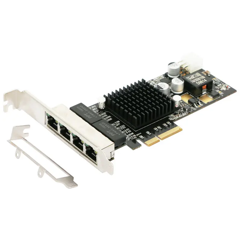 4-port-PCIE-POE-Network-Card-10-100-1000M-Gigabit-Industrial-Ethernet ...