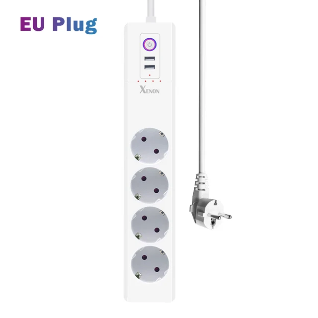 WiFi Zigbee Voice Remote Control Smart Plug Power Strip Extension Cord ...