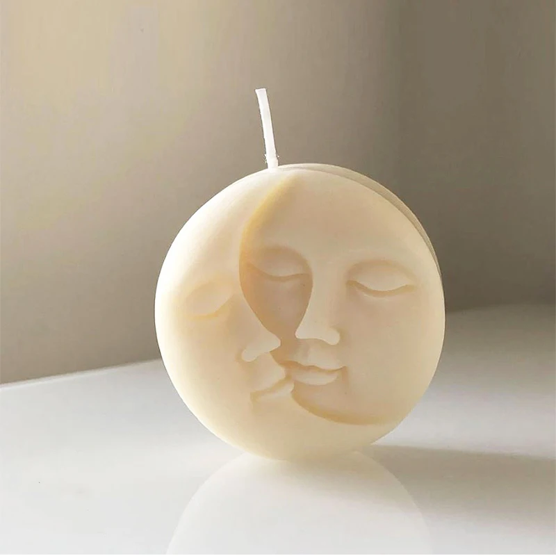 Sun Moon Face Silicone Candle Mold for Handmade Jewelry Soap Molds Home ...
