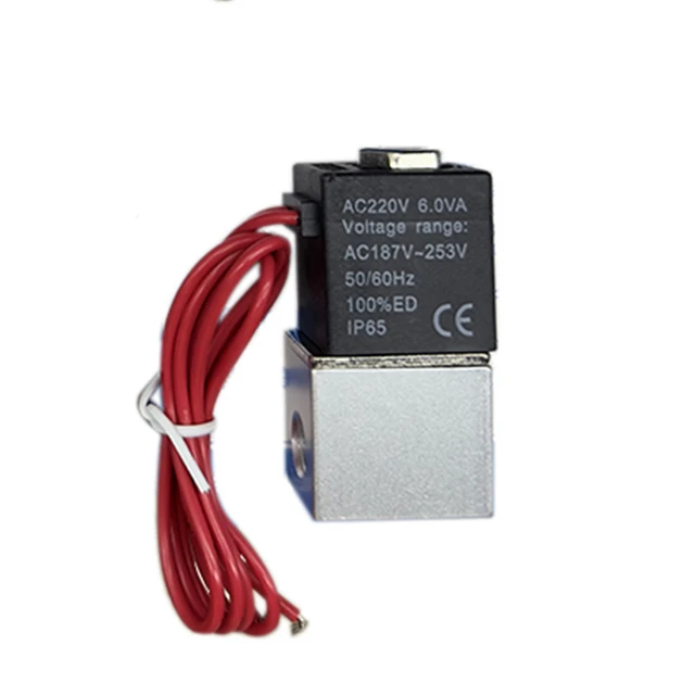 Électrovanne électrique pneumatique, 2 positions, 2 ports, vanne magnétique à air normalement ...