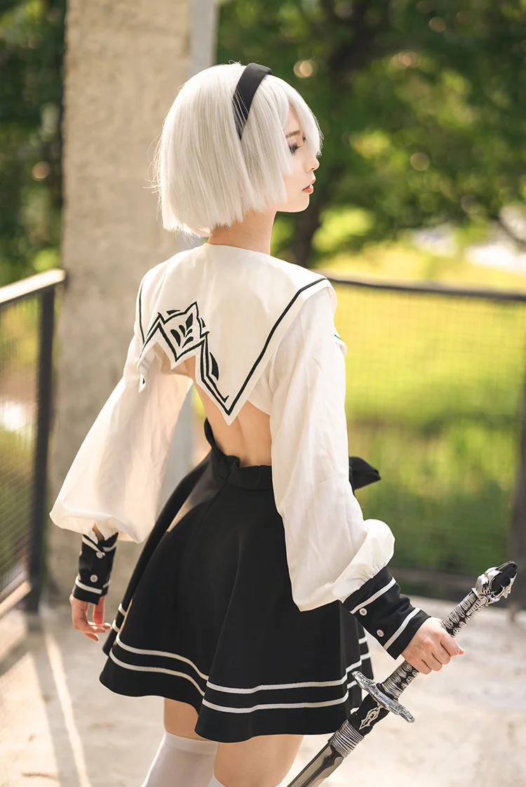 Nier Automata Cosplay Costume Yorha 2B Sailor Suit Sexy, 55% OFF