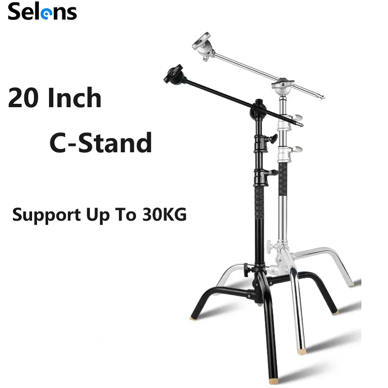Selens-20-Inch-Light-Stand-Photography-Stainless-Steel-Heavy-Duty-C ...