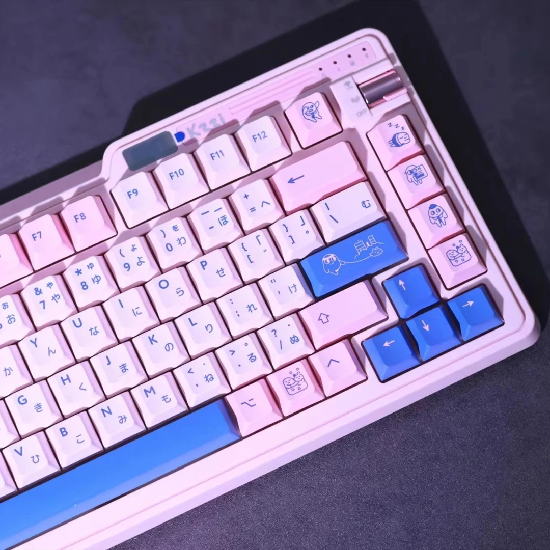 151-Keys-Poco-Pink-Blue-Keycaps-PBT-5-Sides-Dye-Sublimation-Cherry ...