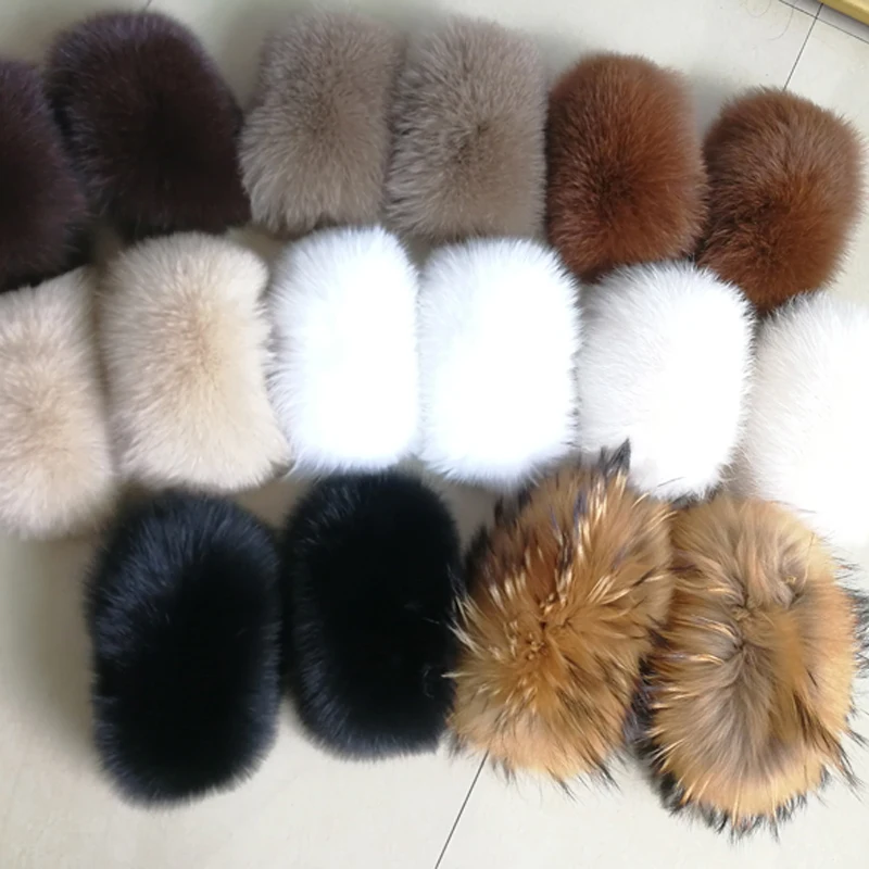 Winter-Natural-100-Real-Fox-Fur-Cuffs-Women-Wrist-Keep-Warm-Arm-Warmers ...